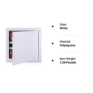 PNKKODW Plumbing Access Panel for Drywall 14 x 14 Inch Plastic Access Door Wall Access Panel Ceiling Reinforced Hinged Durable White