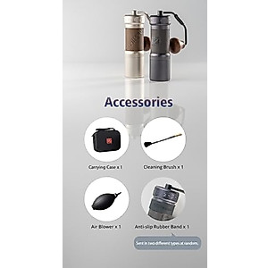 1Zpresso K-Ultra Manual Coffee Grinder Iron Gray with Carrying Case, Assembly Consistency Grind Stainless Steel Conical Burr, Foldable Handle, Numerical External Adjustable Setting, All-Round Grinder