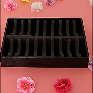 Fityle 20 Slots Bracelet Bangle Holder Jewelry Display Storage Showcase Box Tray - Black