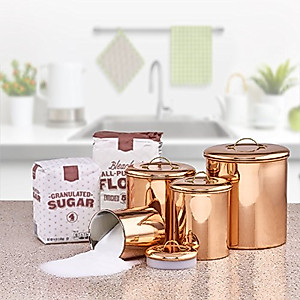 Old Dutch 4 Piece Copper Canister Set