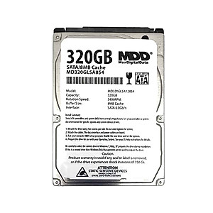 MDD 320GB 8MB Cache 5400RPM SATA 6.0Gb/s 2.5" Notebook Hard Drive (MD320GLSA854) - 2 Year Warranty