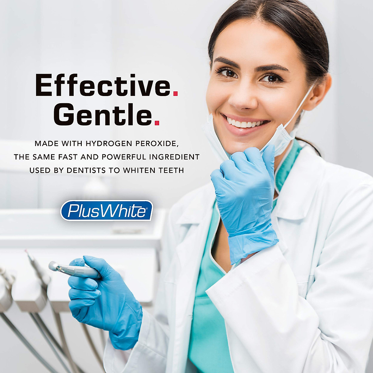 Plus White Speed Whitening Gel - Works in 5 Minutes - Professional Teeth Whitening w/ Dentist Approved Ingredient (2 oz)