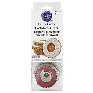 Wilton Round Linzer Cookie Cutter Set Silver 2-Inch