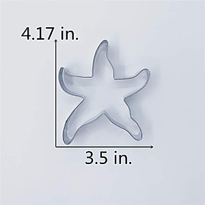 LILIAO Starfish Cookie Cutter - 3.5 x 4.2 inches - Stainless Steel