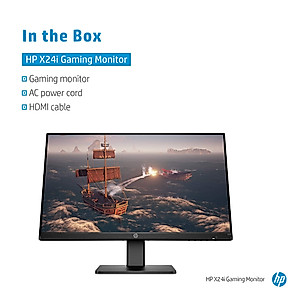 HP 24-inch Full HD IPS Gaming Monitor with Tilt Adjustment and AMD FreeSync Premium Technology (X24i, Black) (Renewed)