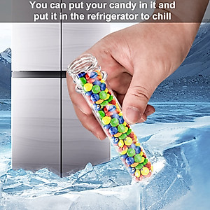 6PCS Plastic Test Tubes with Screw Caps 45ml Clear Tubes for Scientific Experiments, Party Decoration, Sample, Candy, Bath Salt, Storage