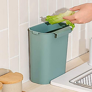 Trash Can Home Kitchen Slide Cover Hanging Trash Rubbish Garbage Can Waste Paper Basket