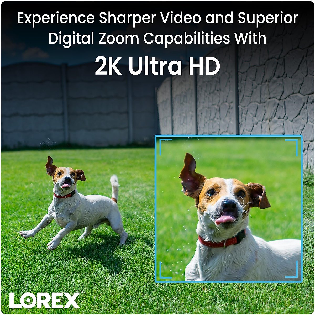 Lorex 2K Wi-Fi Floodlight Camera with Adjustable LEDs, Smart Motion Detection, 2-Way Talk, Color Night Vision, White