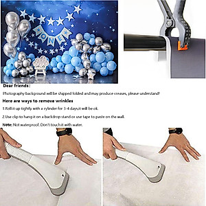 Blue Sky Twinkling Stars Balloons Boys 1st Birthday Party One Years Old Cake Smash Decor Backdrop for Home Party Banner Photo Studio,7x5ft