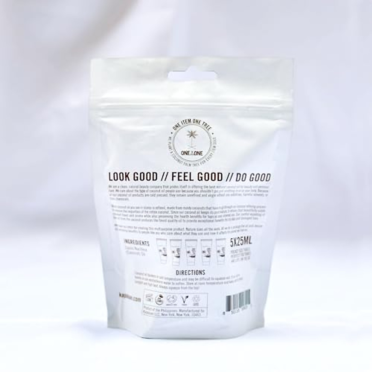 Kapuluan Coconut Oil for Hair, Skin - Extra Virgin Cold Pressed Oil with MCTs for Body Care or Haircare, Hair Growth, Aceite de Coco Natural, Baby, Dogs, Pets Travel Mini Tube (5 x 25ml)