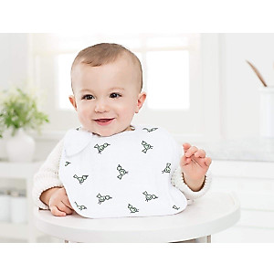 aden + anais Jungle Jam Bundle - Classic Swaddle Blanket 4 Pack - Comfort Knit Knotted Newborn Baby Gown and Hat - Classic Snap Baby Bib 3 Pack