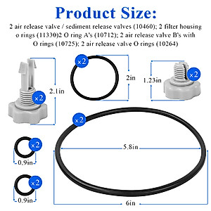 25004/2,500 Gallon Filter Pump Replacement Seals Kit Pack for Intex Pool Filter Pump (Includes 5 Combined Parts