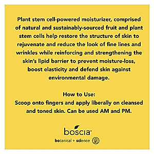 Boscia Plant Stem Cell & Ceramide Barrier-Defense Moisturizer - Vegan, Cruelty-Free, Natural Skin Care - Face Moisturizer with Ceramides, Essential Fatty Acids & More - For All Skin Types - 1.7 fl oz