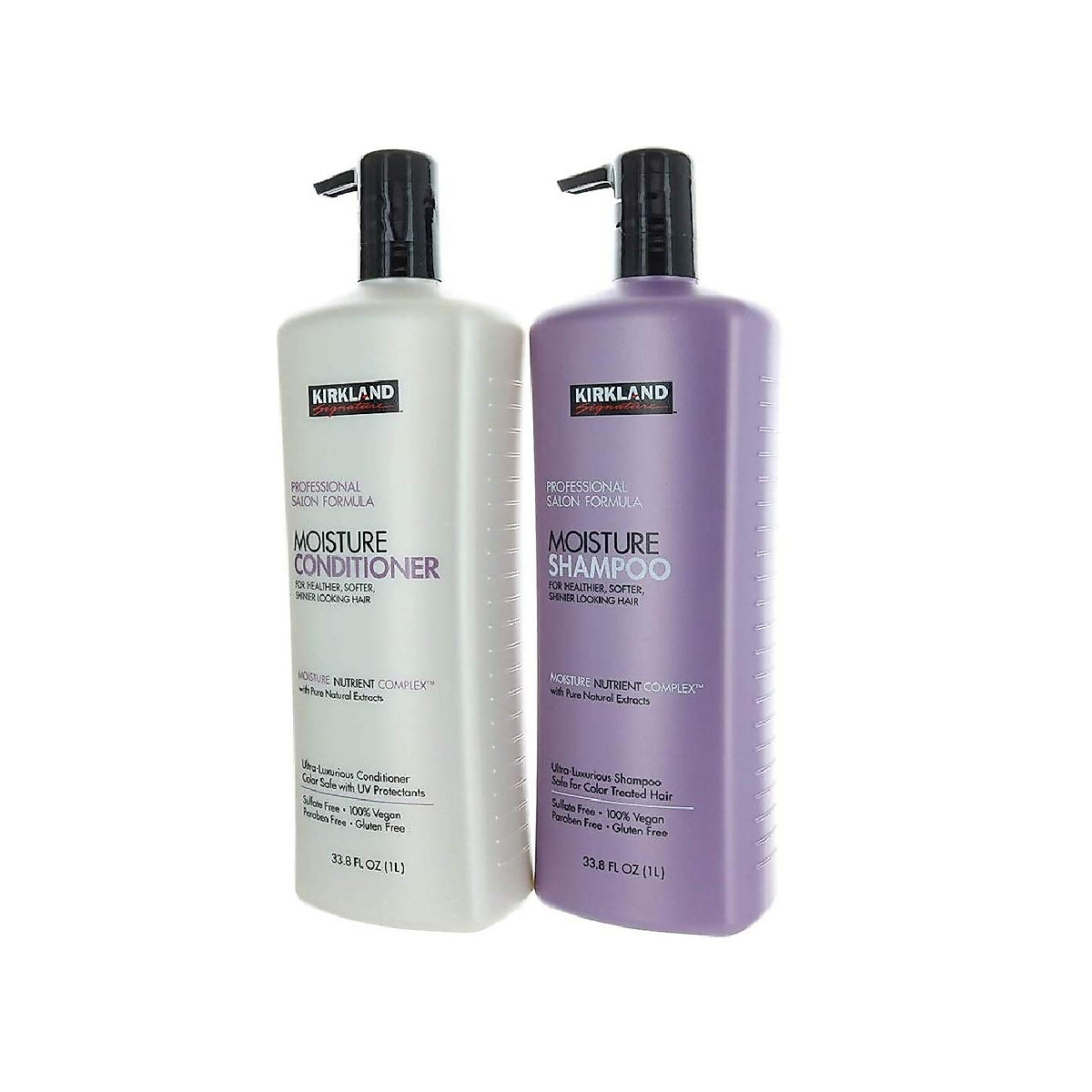 Kirkland Signature Professional Salon Formula Bundle - Shampoo (33.8 fl oz), Conditioner (33.8 fl oz), and 2 Body Washes (27 fl oz each)