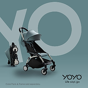 BABYZEN YOYO Handlebar, Black - Ultra Tear-Resistant, Faux Leather Coating - Includes Tether Strap - Compatible with YOYO2 & YOYO+ Strollers