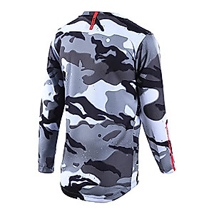 Troy Lee Designs Cycling MTB Bicycle Mountain Bike Jersey Shirt for Girls & Boys, Youth Flowline LS (White, Small)