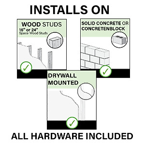 All-New, Made for Amazon No Drill No Stud TV Wall Mount for 32-85” TVs up to 100lbs, Compatible with Amazon Fire TVs