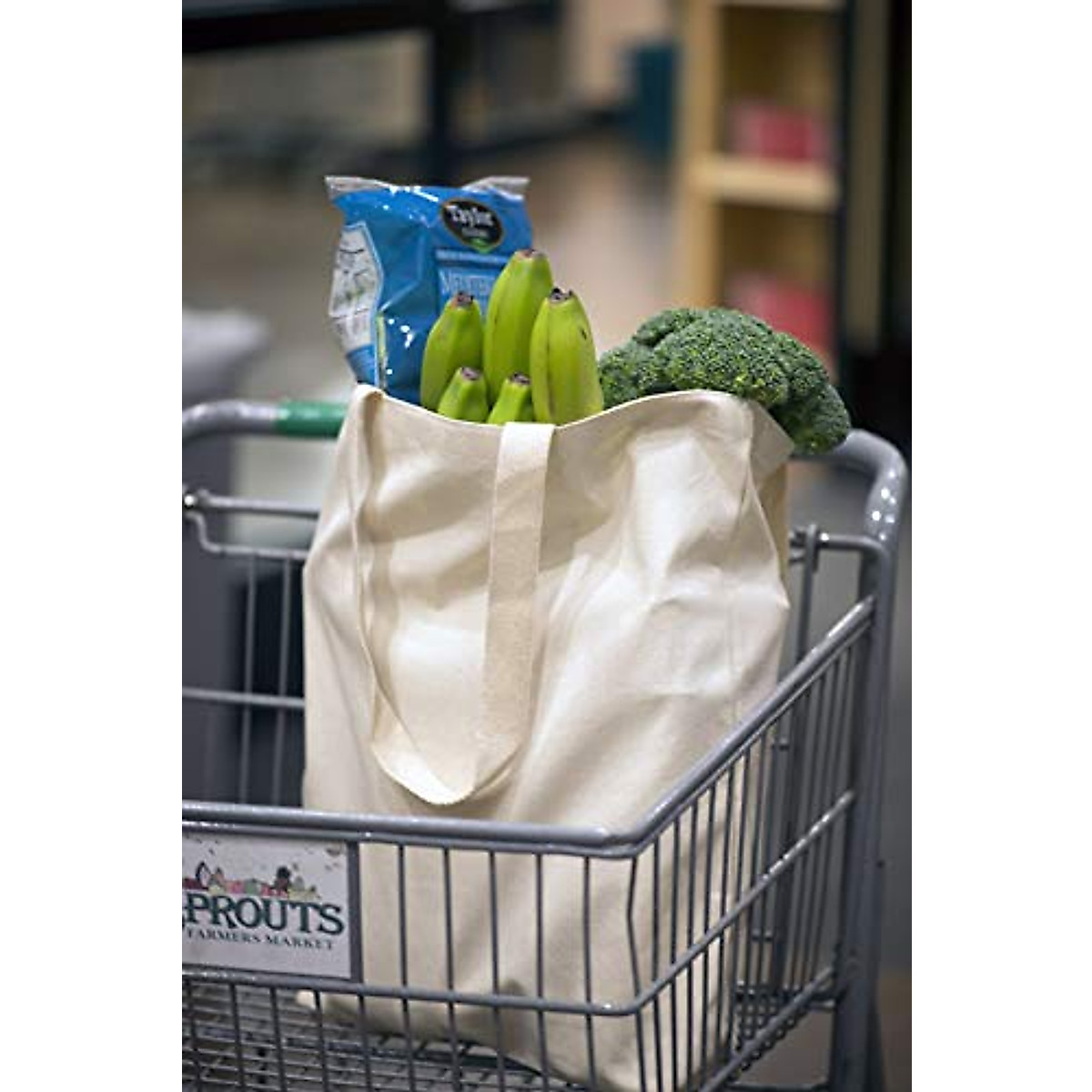 12 Pack Canvas Tote Bags Bulk Plain Fabric for Crafts, DIY, Vinyl, Shopping, Groceries (Natural Color, 15x16)