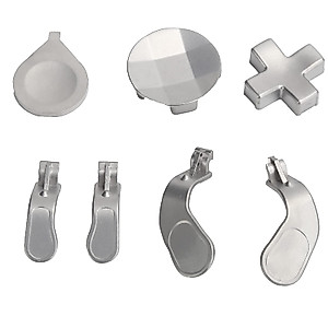 YYOYY Game Controller Accessories Metal Silicone,Complete Replacement Elite Controller Gaming Controller Gamepad Thumbsticks Paddles Set for ONE Elite Series 2