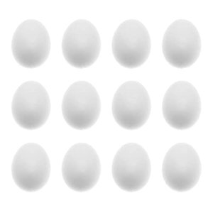 Maxmoral 12pcs Fake Eggs Plastic False Pigeon Eggs for Hatch Breeding Supplies Solid Pigeon Fake Egg Pigeon Hatching Supplies