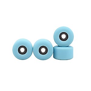 Teak Tuning Premium Fingerboard Apex Bearing Wheels, Blueberry - Matte Finish - New Street Style, Custom Teak Urethane - Custom Bearing Lock Pocket - 77D Hardness, 7.7mm Dia. - Made in The USA