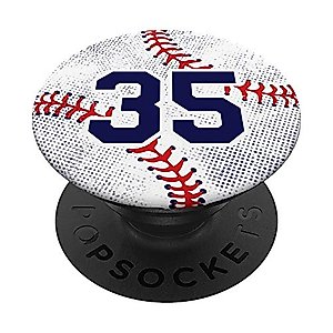 Baseball Number 35 Player Uniform 35th Birthday Blue Zx