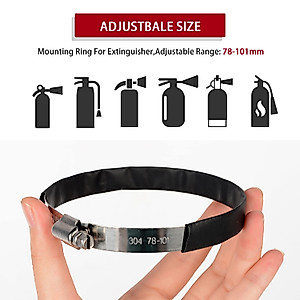 Z8LED UTV Fire Extinguisher Mount/Adjustable Roll Bar Fire Extinguisher Mount Holder for 1.75''-2'' Roll Bar Compatible with UTV Polaris RZR Ranger Camper Van(Aluminum Alloy, Quick Release)