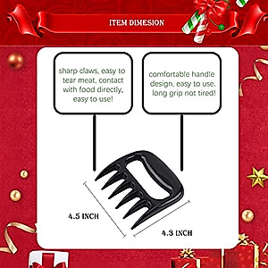 Santa BBQ Meat Claws for Shred, Handle, Cut | BSTTEK Xmas Stocking Stuffers for Men, Dad, Boss, Husband, Friend Box | Funny Barbecue Accessory for Brisket, Beef, Pork, Chicken