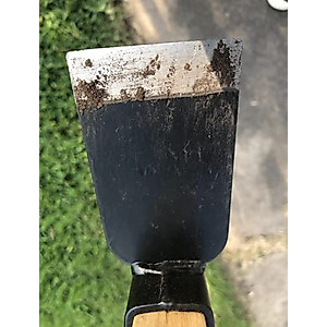 Edward Tools Hoe and Cultivator Hand Tiller - Carbon Steel Blade - Heavy Duty for loosening Soil, Weeding and Digging - Rubber Ergo Grip Handle - Rust Proof