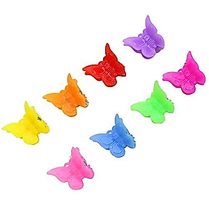 WEFOO 100 Pack Butterfly Hair Clips for Girls and Women, Beautiful Bulk Small Mini Butterfly Hair Clips, Assorted Color