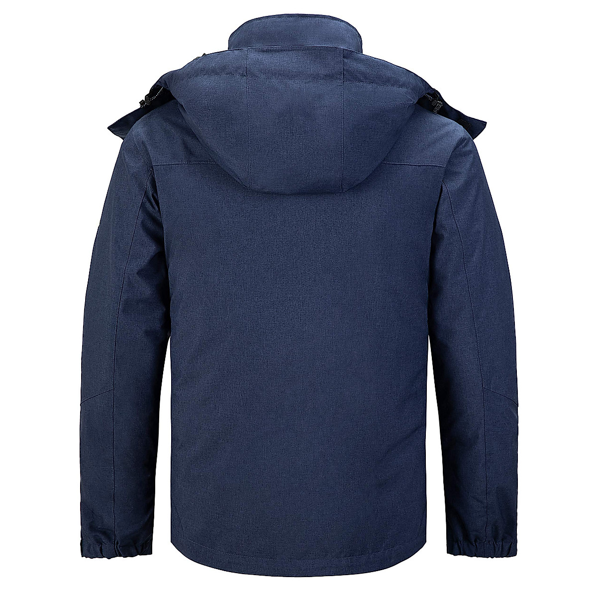 wantdo Men's Windproof Winter Coat Hoodie Puffer Jacket Quilted 3 in 1 jacket Navy XL