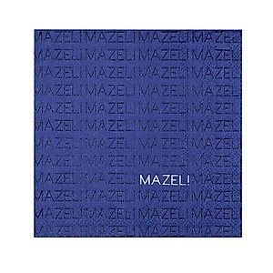 Jollity and Co Party Supplies | Navy Mazel Cocktail Napkins | Perfect For Bar or Bat Mitzvah, Wedding, Baby Shower, and Jewish Holidays | Paper, 20 Pack