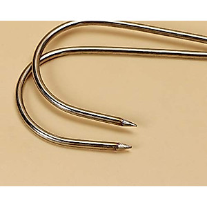 ONLYKXY 4.5 Inch Meat Hook, 20 Pieces Meat Hooks for Butchering Hanging Beef, Stainless Steel S Hooks Utility Hooks for Meat Processing (20)