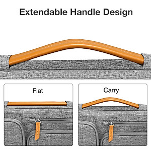 MOSISO 360 Protective Laptop Case 13.3 inch, 13-14 inch Laptop Sleeve Compatible with MacBook Air/Pro 13 / Pro 14, HP Dell Acer ASUS, Side Open Carrying Case with 4 Zipper Pockets&Handle, Gray