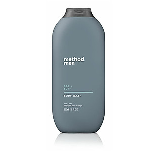 Method Men Body Wash Sea And Surf, 18 Oz. & Mens Shampoo And Conditioner Sea & Surf, 14 Oz. Bundle Pack