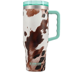 Yukon Outfitters Fit Forty 40oz Double Wall Vacuum Insulated Stainless Steel Tumbler with Reusable Straw & Ergonomic Handle | For Hot or Cold Beverage, Buckle Bunny