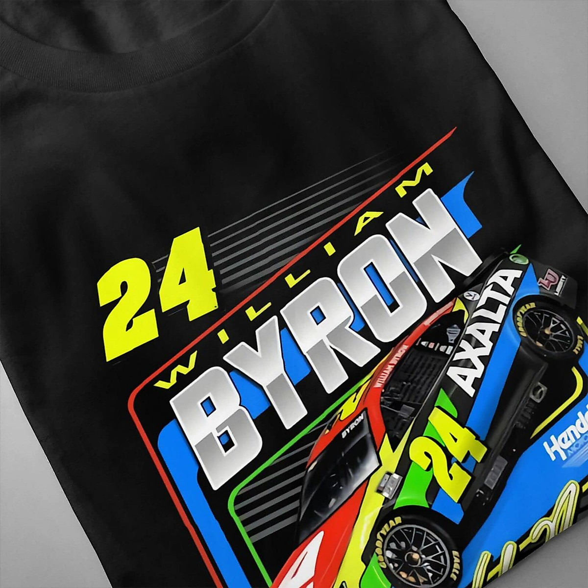 William Byron 24 Men's T-Shirt Crewneck T-Shirt Printing Performance Classic Short Sleeve Black