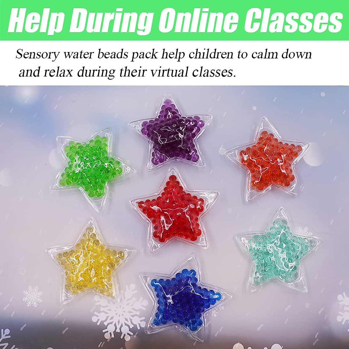 Boo Boo Ice Pack, Kids Cold Packs for Wisdom Teethache Fever, Gel Ice Pack for Bump and Bruises Injuries Pain Relief - Cold Compress for Headache (7 Star)