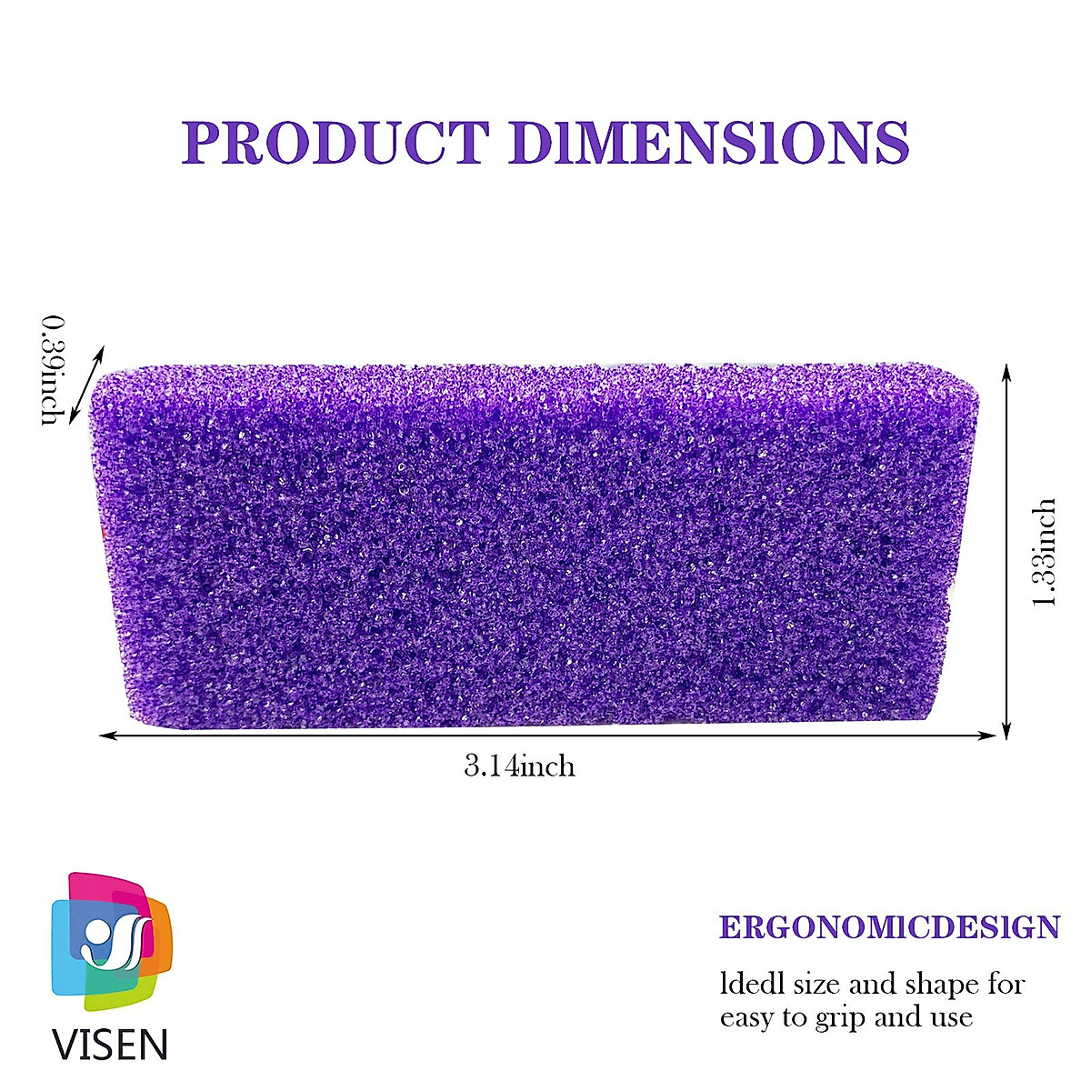 40 Pcs Pumice Stone for Feet Foot Scrubber Sponge for Feet Care and Callus Remover Mini Disposable Pumice Pads for Dead Skin Remover (Purple)