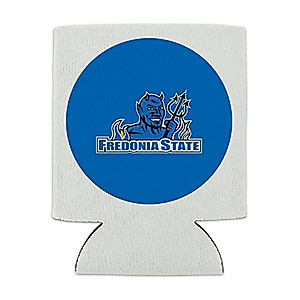 Fredonia State University Primary Logo Can Cooler - Drink Sleeve Hugger Collapsible Insulator - Beverage Insulated Holder
