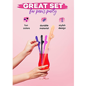 30pcs Bachelorette Party Straws Party Favors Naughty Straws Funny Hen Drinking Straws Willy Party Straws Naughty Straws for Bachelorette Party Hen Straws Naughty