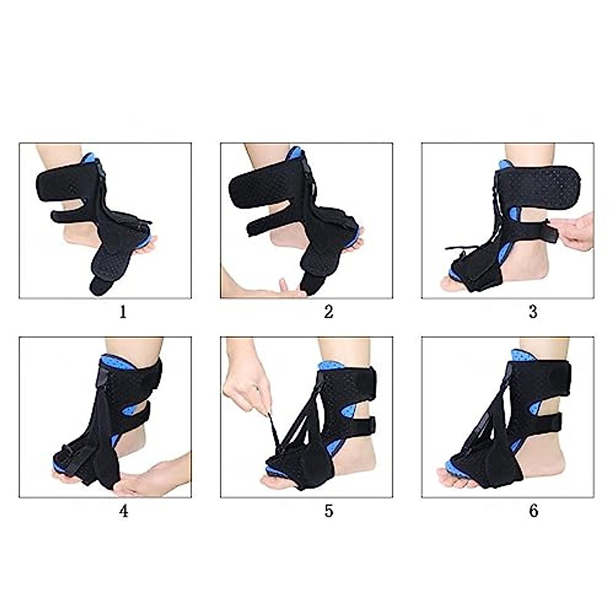 VIDECOR Plantar Fasciitis Relief Night Splint, Upgraded Foot Drop Orthotic Brace Ankle Braces for Men Women, Adjustable Night Splint for Plantar Fasciitis Arch Foot Pain,A