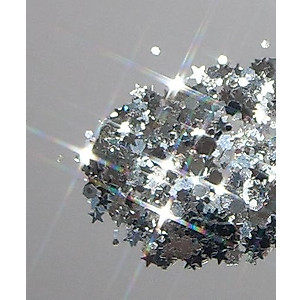 Platinum Biodegradable Chunky Glitter // Karizma Beauty Silver Bio Glitter Eco Glitter Face Glitter Festival Chunky 10g