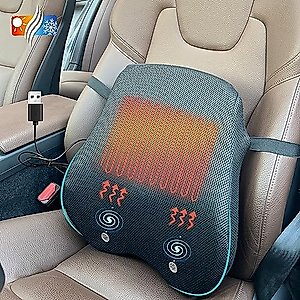 Big Ant Lumbar Support Pillow for Car, Car Back Support for Lower Back Pain with Ergonomic Design, Memory Foam Lumbar Back Support Cushion for Car Seat Home Office Chair Wheelchair, Black
