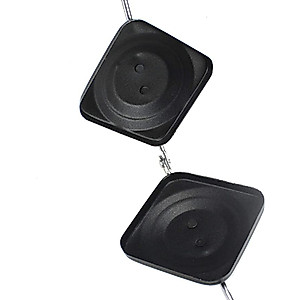 Whopperonline Non-Stick Grilled Sandwich Toaster With Handle, Stovetop Toasted Sandwich Maker Grill Pan For Adults - Black, 16 Inch