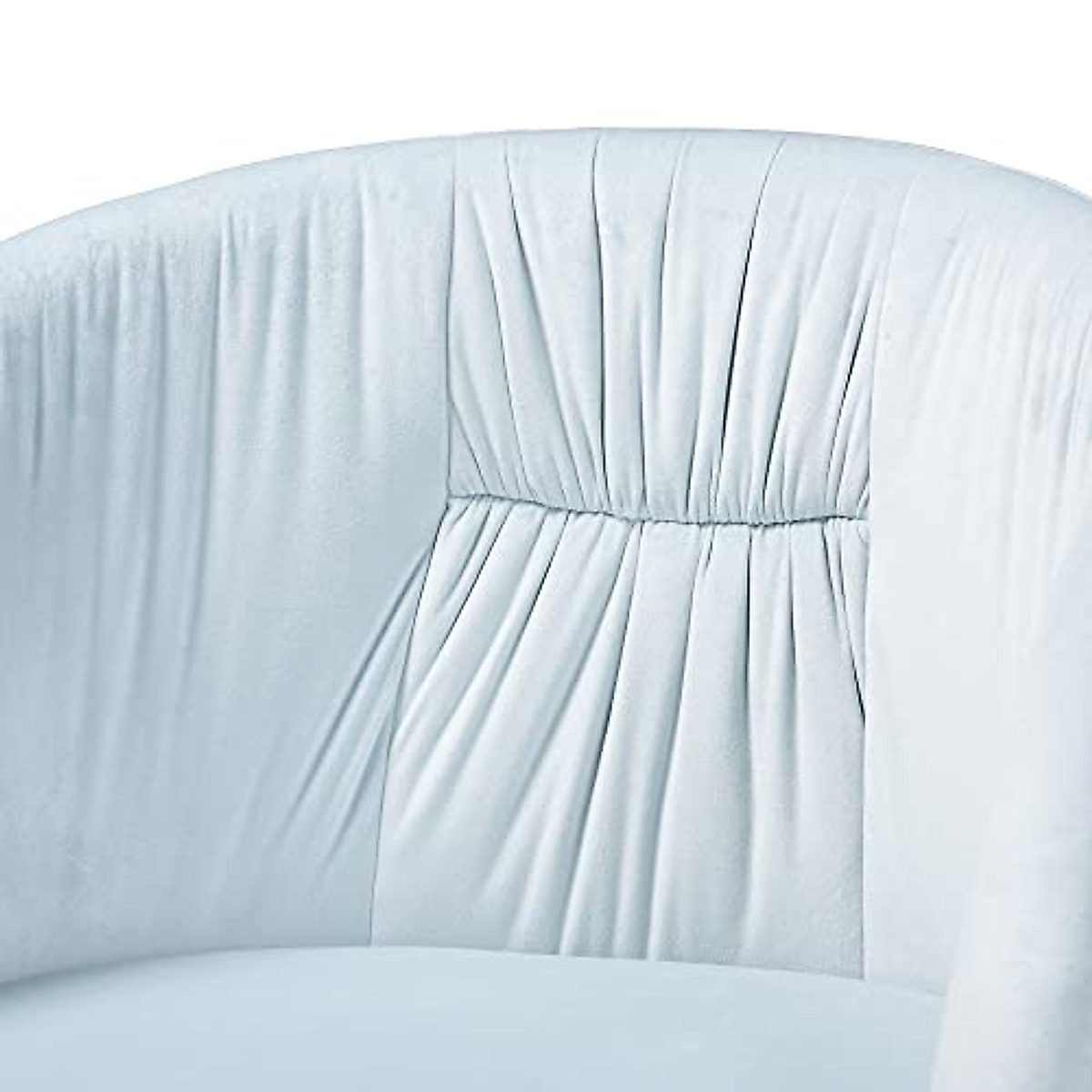 Baxton Studio Ravenna Office Chair, One Size, Aqua/Gold