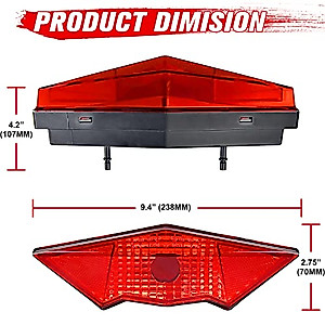 A & UTV PRO Tail Light Housing for 2008-2022 Can-Am Outlander Max 400 450 500 570 650 800, Rear Brake Stop Lamp Lens Accessories, Red, Replace OEM #710001203, 1PCS