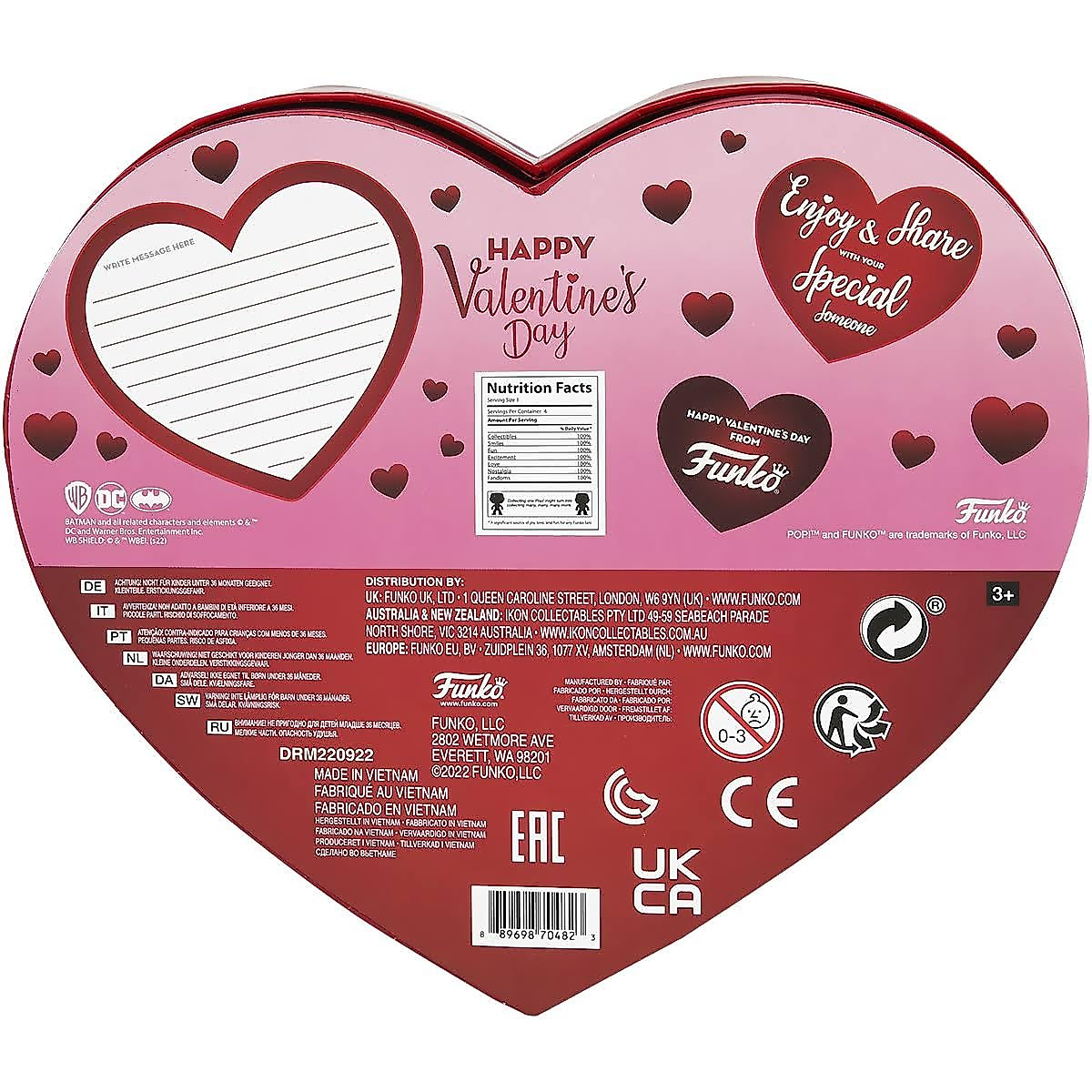 Funko Batman The Animated Series Pocket Pop! 4 Pack Happy Valentine's Day Heart Shaped Gift Box