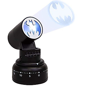 Batman Kitchen Timer - Bat Signal Lights Up When Time is Done - Cook Like a Super Hero - Great DC Justice League Gift for Men and Women