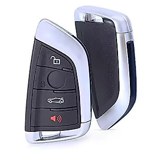 Keymall keyless entry remote car key Shell Case 4 Button fob replacement for BMW X1 X4 X5 X6 2014-2018 NBGIDGNG1,JUST A EMPTY SHELL